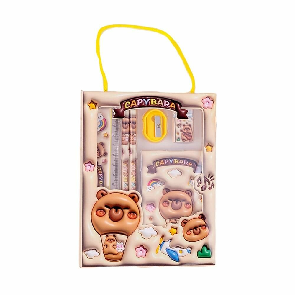 Набор канцелярский подарочный, набор для творчества, розовый