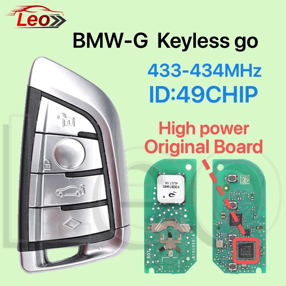 Лео FCC: N5F-ID21A 433,2-434,6 МГц ID: 49 чип Смарт-ключ для BMW-G Chassis Origina Board 5 6 7 X3 X5 X7 G01 G02 G08 G30 G31 G32 G38 LX-F