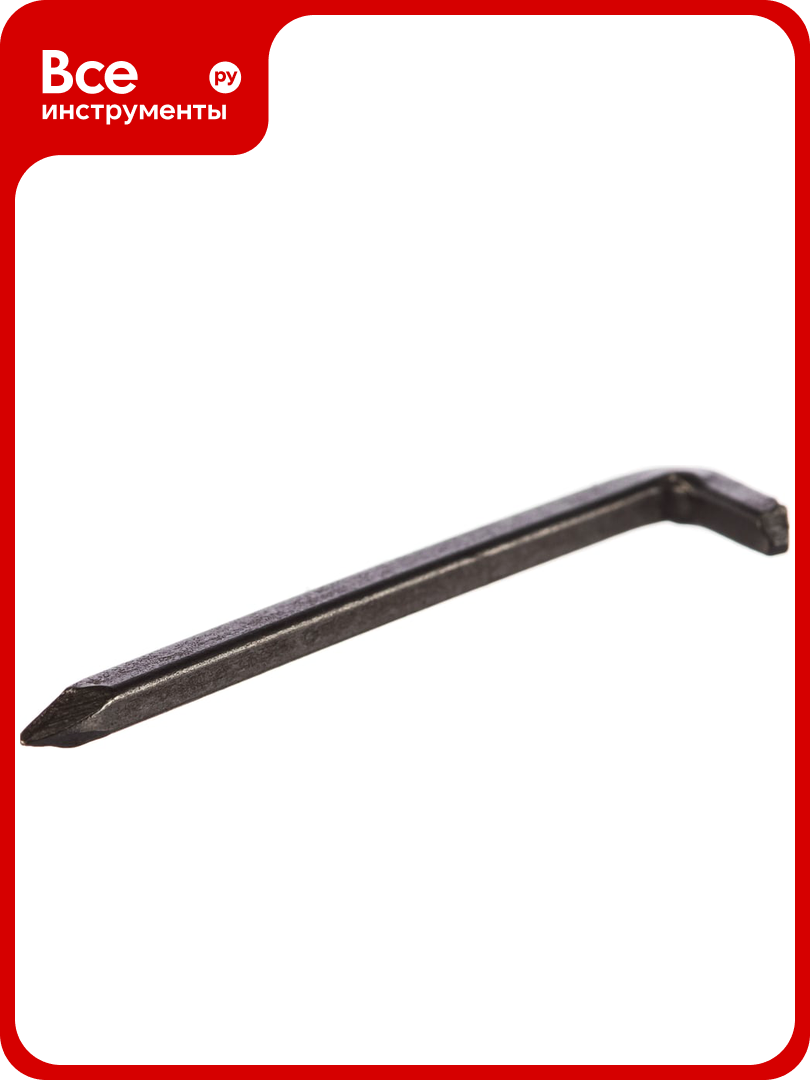 Гвоздь европартнер закаленный, L-образный, квадратного сечения, черный, стальной, для строительных работ