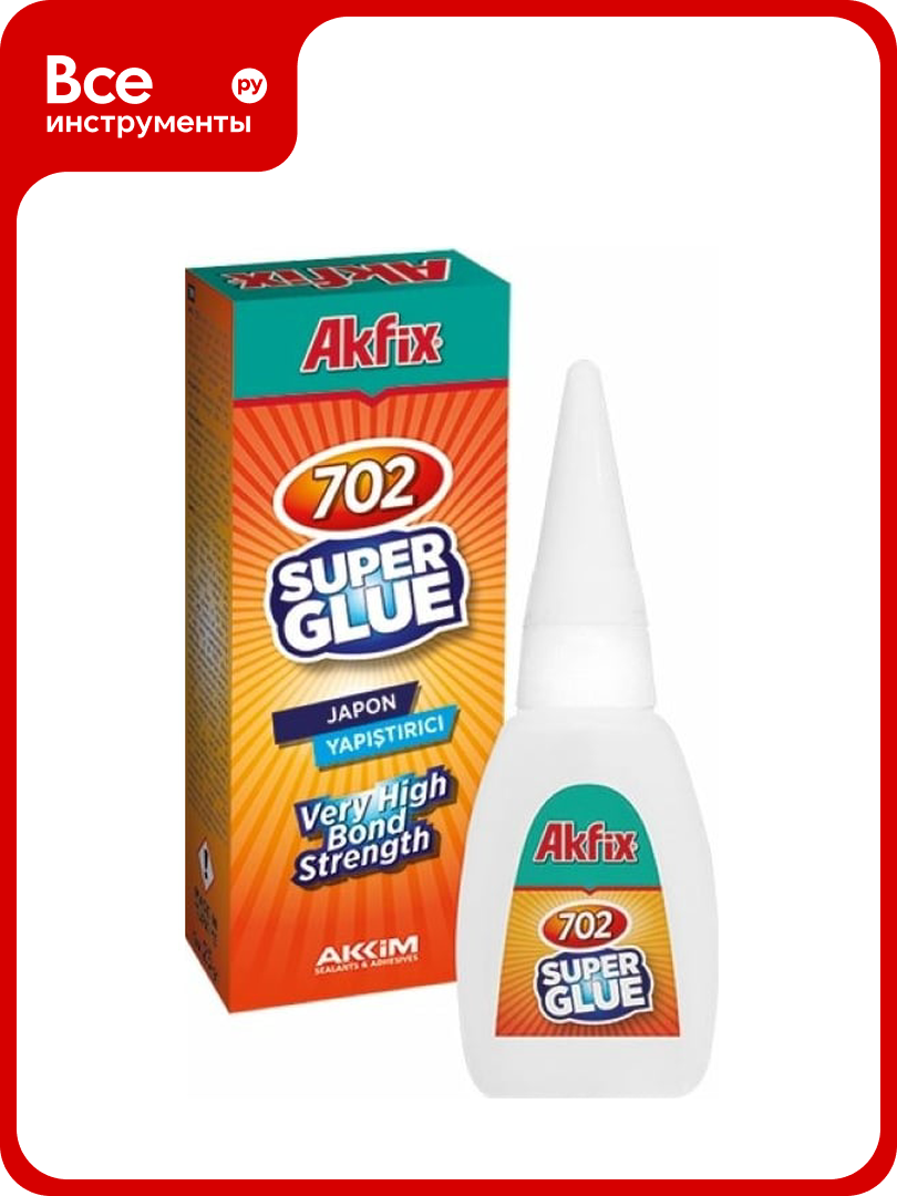 Супер клей Akfix 702, 25 гр. GA020