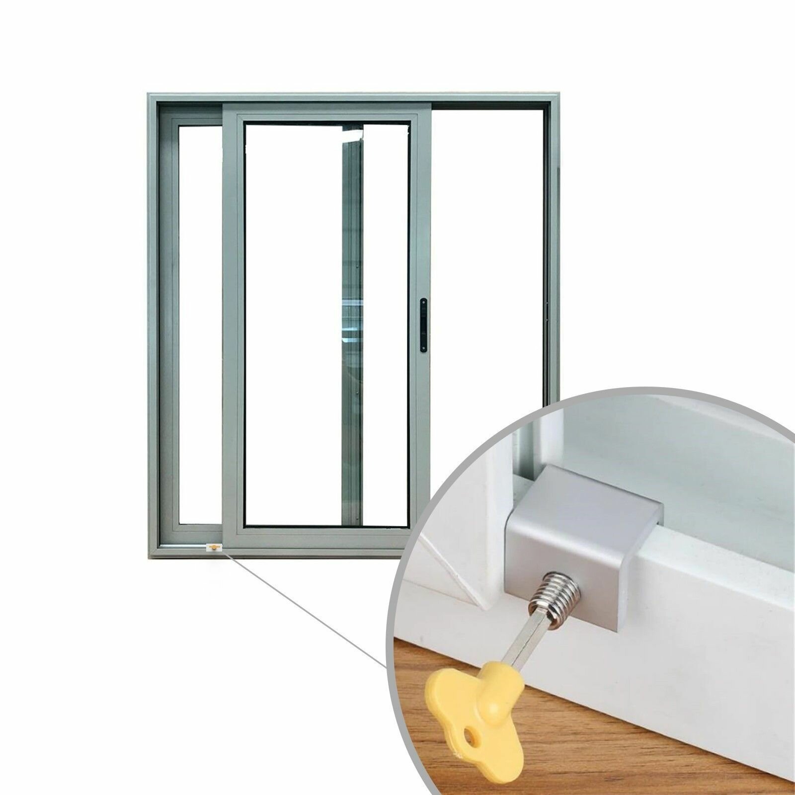 Замок блокирующий для окон тундра 3х1.7х2.3 мм, нержавеющая сталь