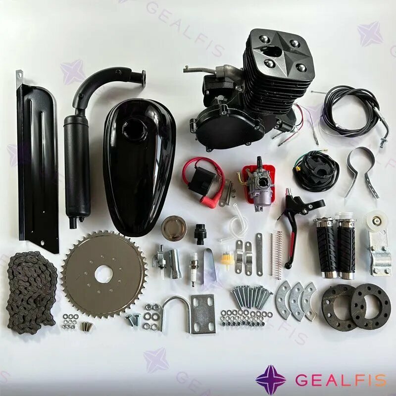 Двигатель веломотор F110, (полный комплект для установки на велосипед цепной редуктор)