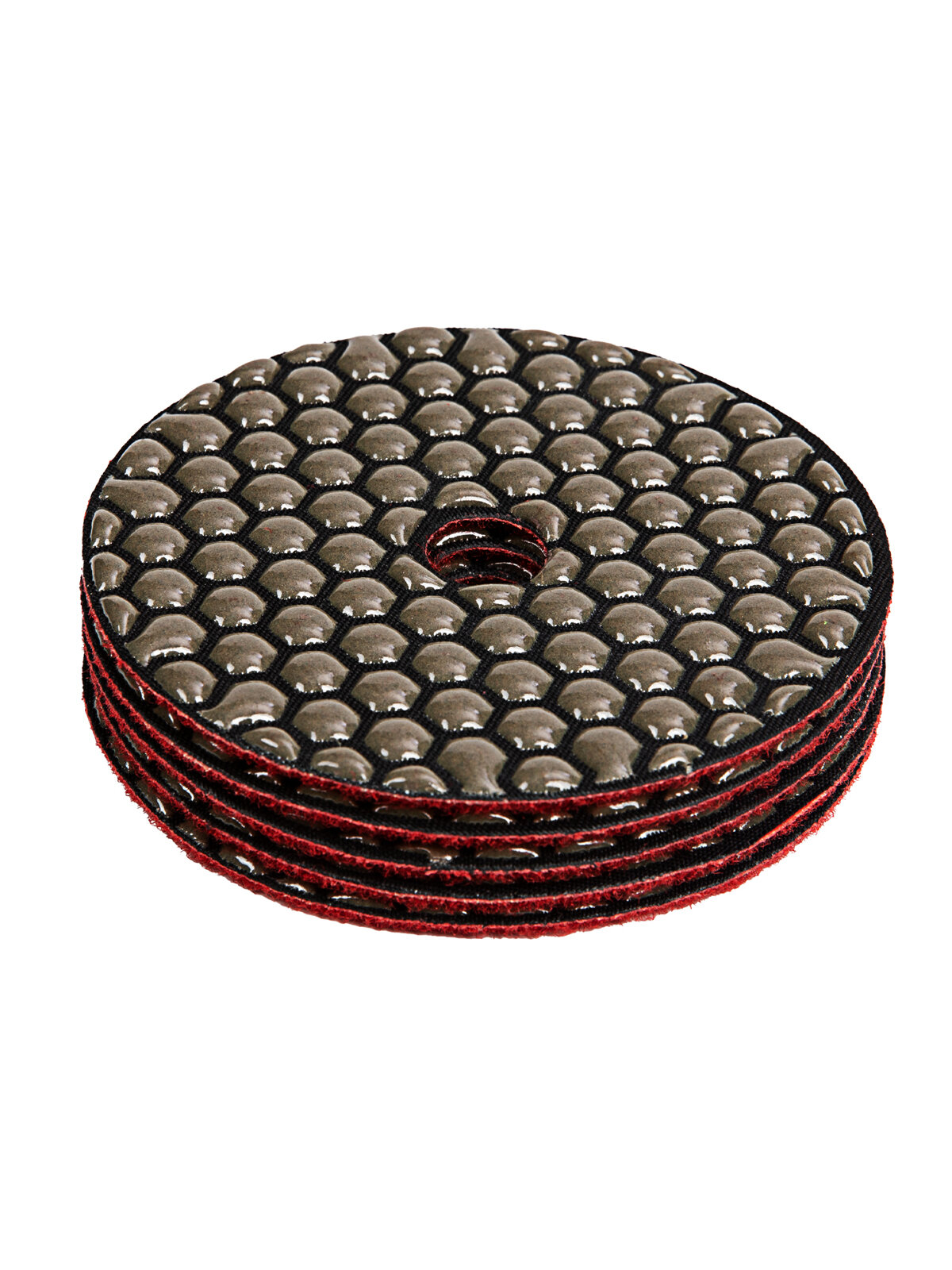 Шлифовальные круги 100 мм Matrix, алмазные гибкие P 200, сухое шлифование, высокая концентрация алмазов, 5 штук, 73502