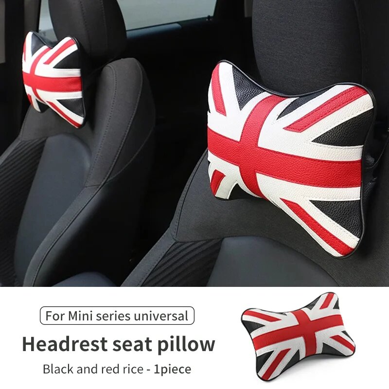 Подушка для шеи в авто Mini Cooper, Black and Red Rice