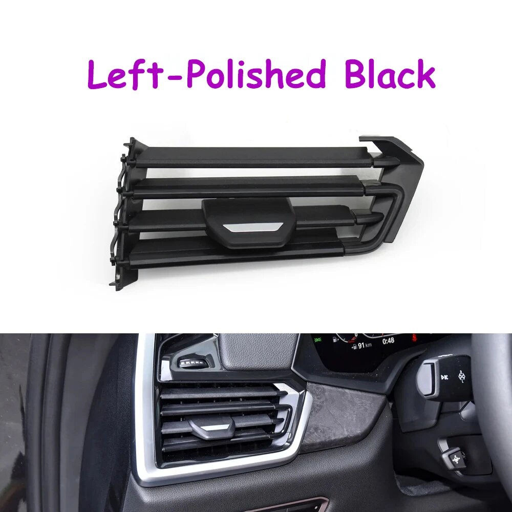 Левая вентиляционная решетка Polished Black для BMW X5 X6 X7 G05 G06 G07