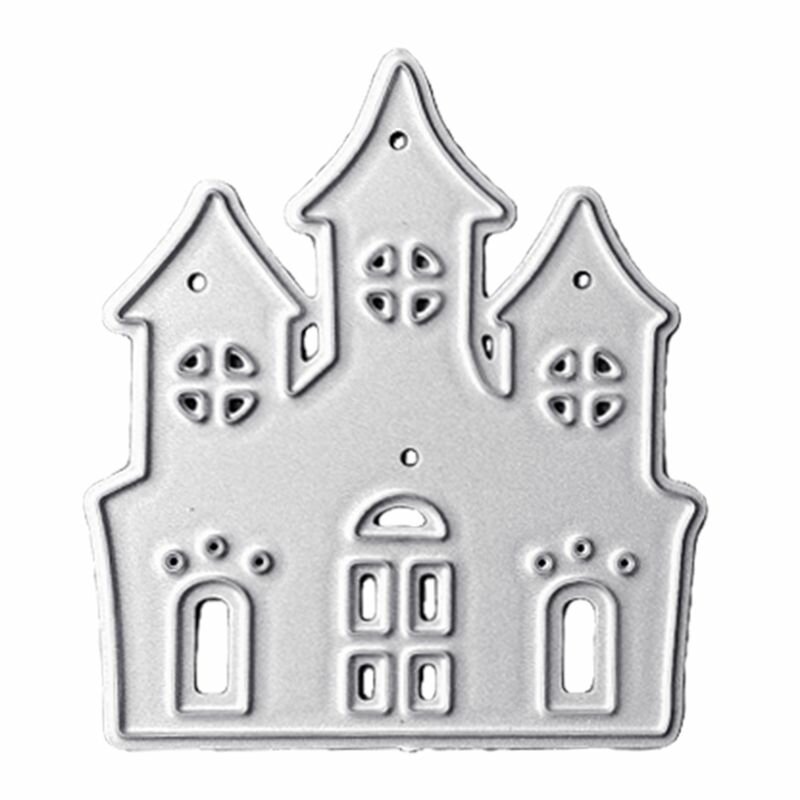 Металлический трафарет для вырезания рождественского замка
