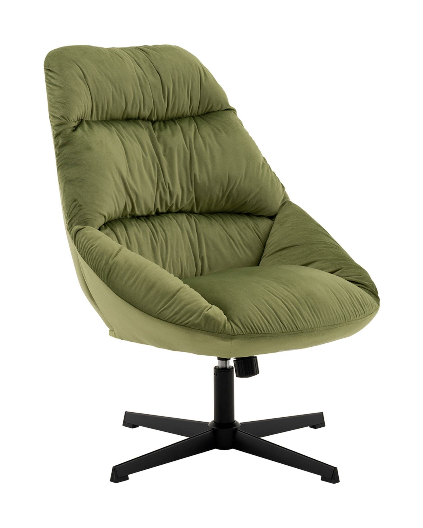 Кресло Оррелл STOOL GROUP светло-зеленый, металл и велюр, мягкое сиденье, без подлокотников