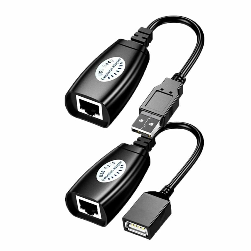 Кабель-адаптер USB-RJ45 LAN, удлинитель USB RJ45, удлинитель по Cat5, патч-корд RJ45 Cat6, черные сетевые аксессуары
