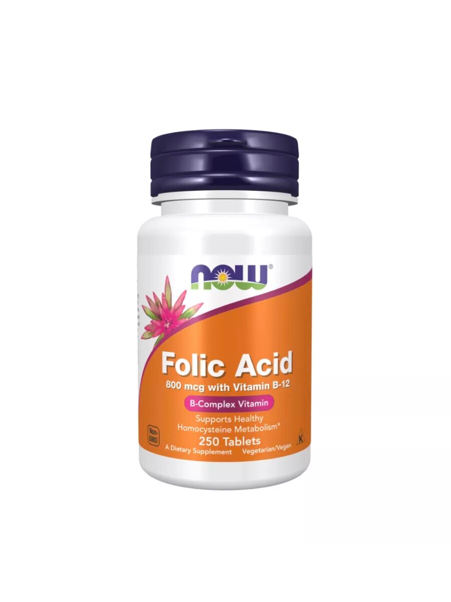 Folic Acid Фолиевая кислота 800 mcg, 250 таблеток