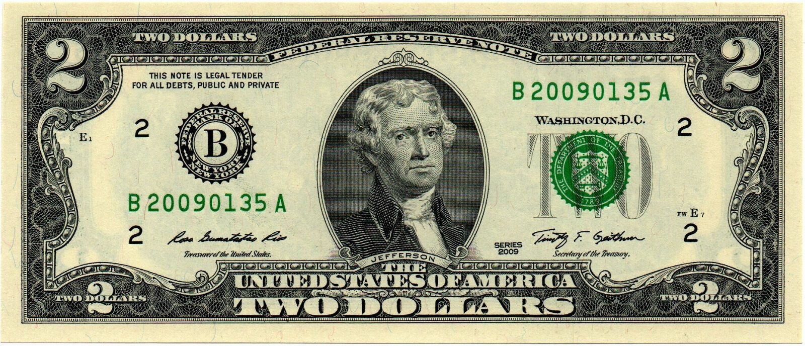 2 доллара 2009 год США 20090135