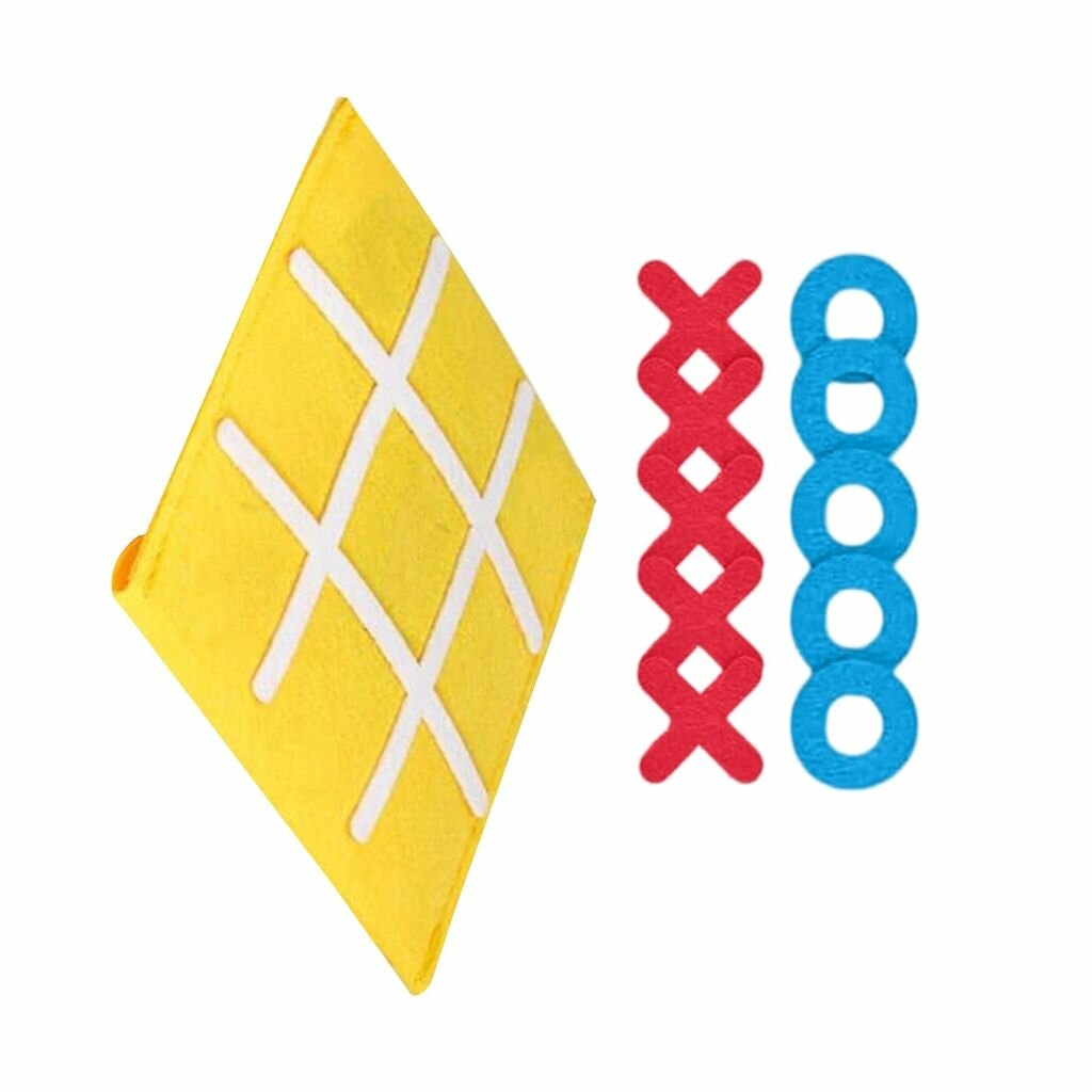Детская развивающая настольная игра для раннего развития felt mini с девятью сетками-желтый