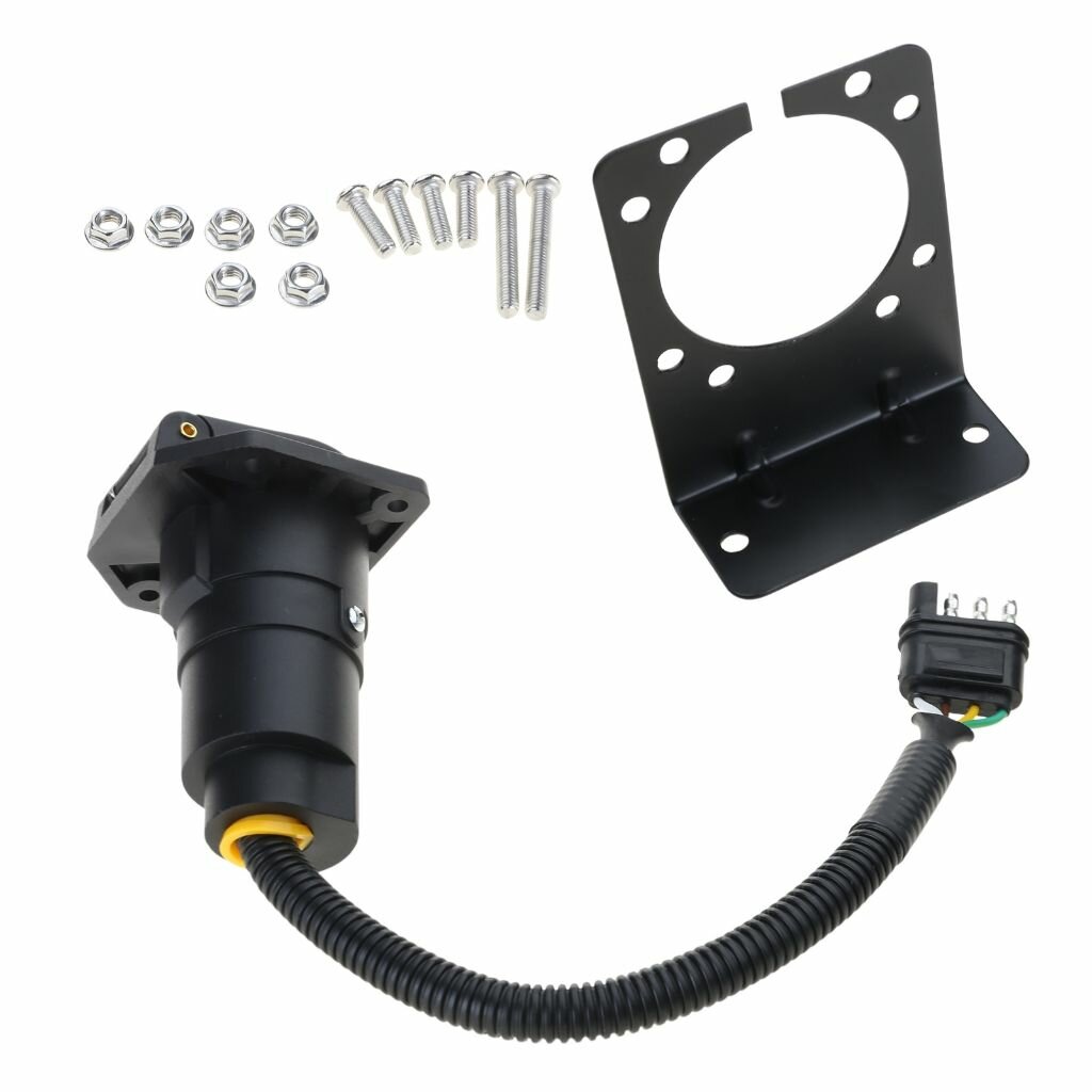 Автоматический разъём для электропроводки 4-контактный плоский в 7-контактный лезвийный