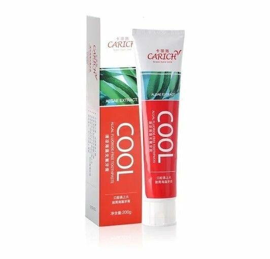CARICH Освежающая зубная паста без фтора с экстрактом водорослей, 200 гр.