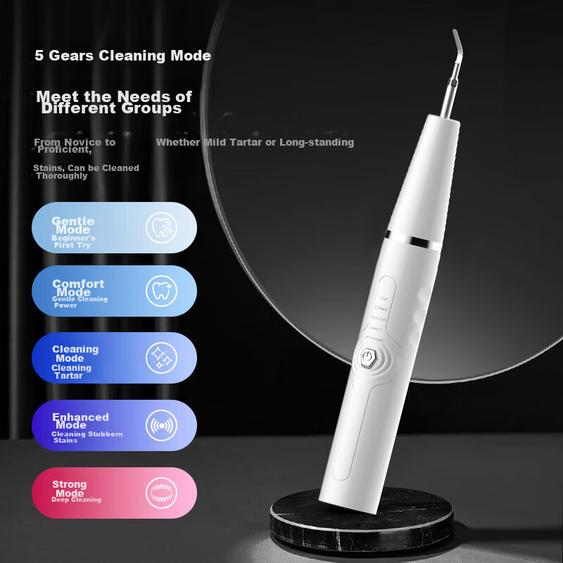Meebordi Ultrasonic Dental Scaler, Tooth Cleaner, Tartar Remover, Teeth Cleaning Device, Removes Tobacco Stains And Tea Stains, Practical Gift for Boyfriend, Girlfriend, Dad, New Year Present