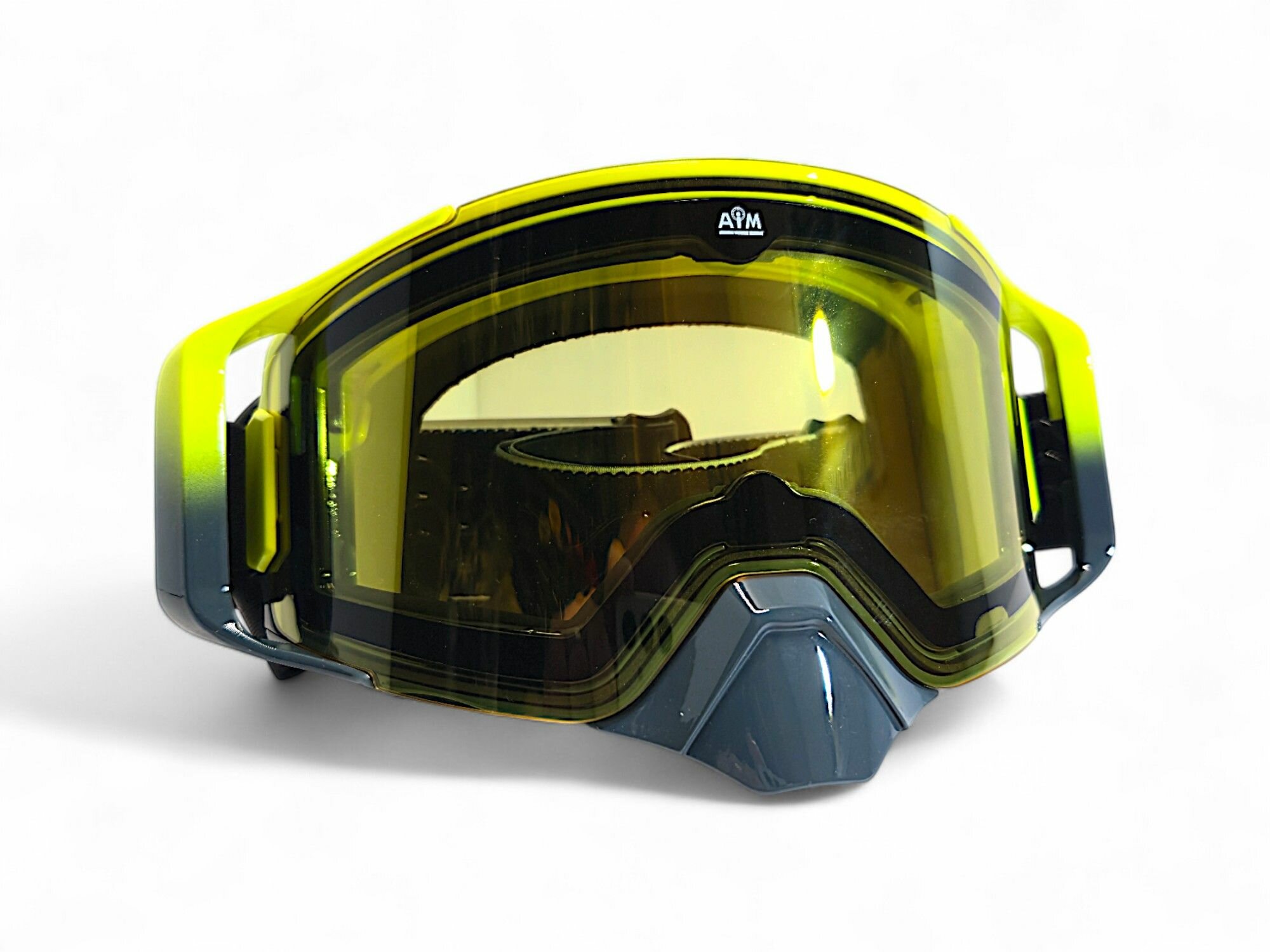 Очки снегоходные с подогревом AiM (PRO) 31-108 Accu Heated Yellow-Grey Glossy
