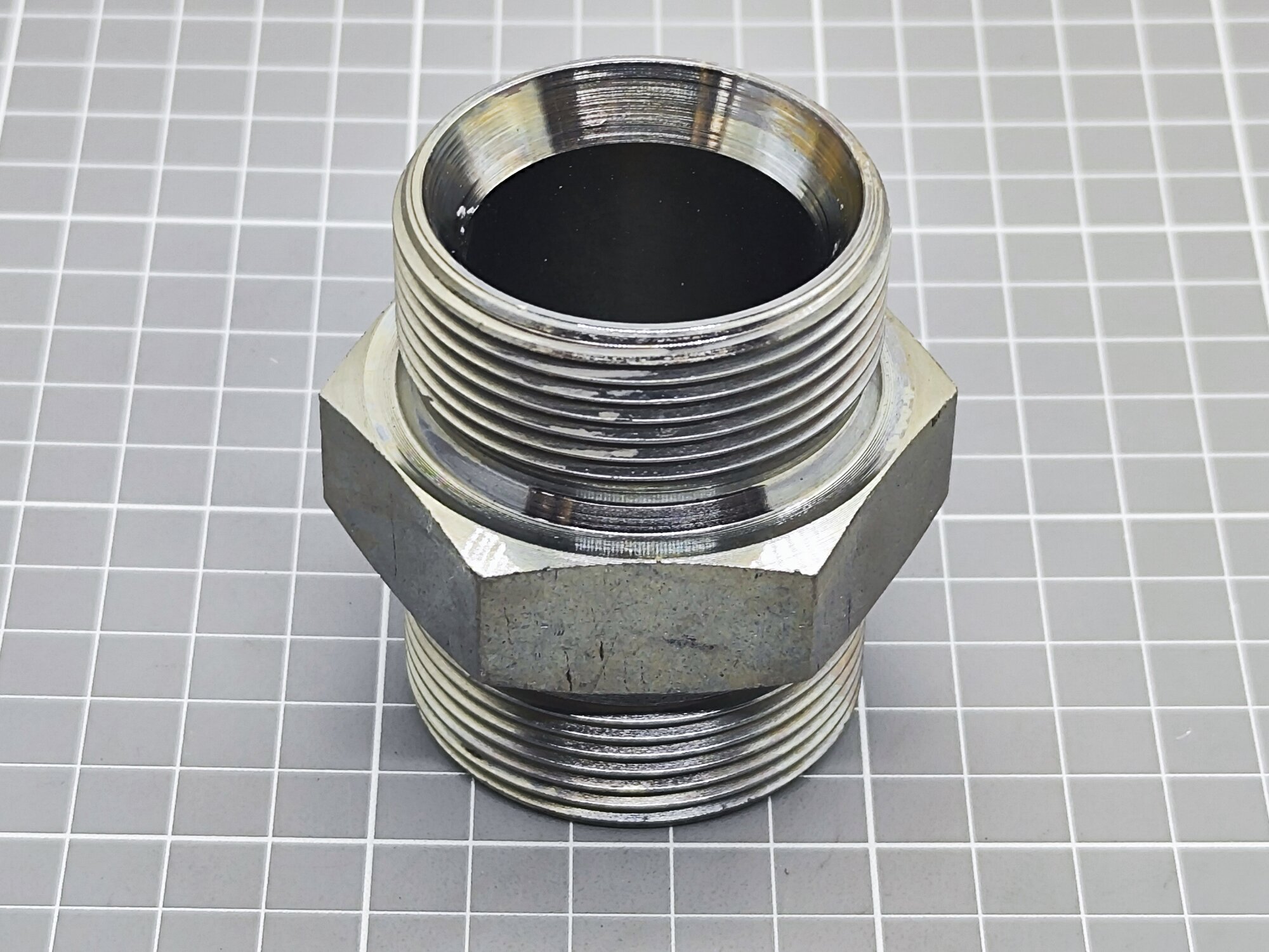 Адаптер BSP 1" 1/2 - BSP 1" 1/2 (ш-ш) соединительный прямой для РВД и гидравлических систем (1 шт)