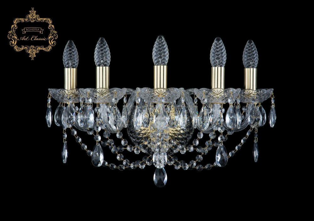 Бра, настенный светильник Art Classic 10.12 10.12.5.165. Gd. Sp, E14, IP20, Классический, Барокко