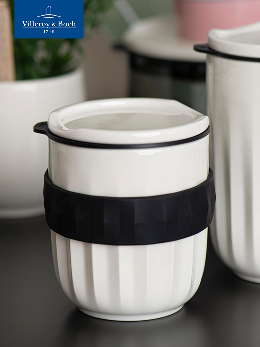 Стакан для кофе и чая с крышкой Coffee To Go like. by Villeroy & Boch, 290 мл, Фарфор