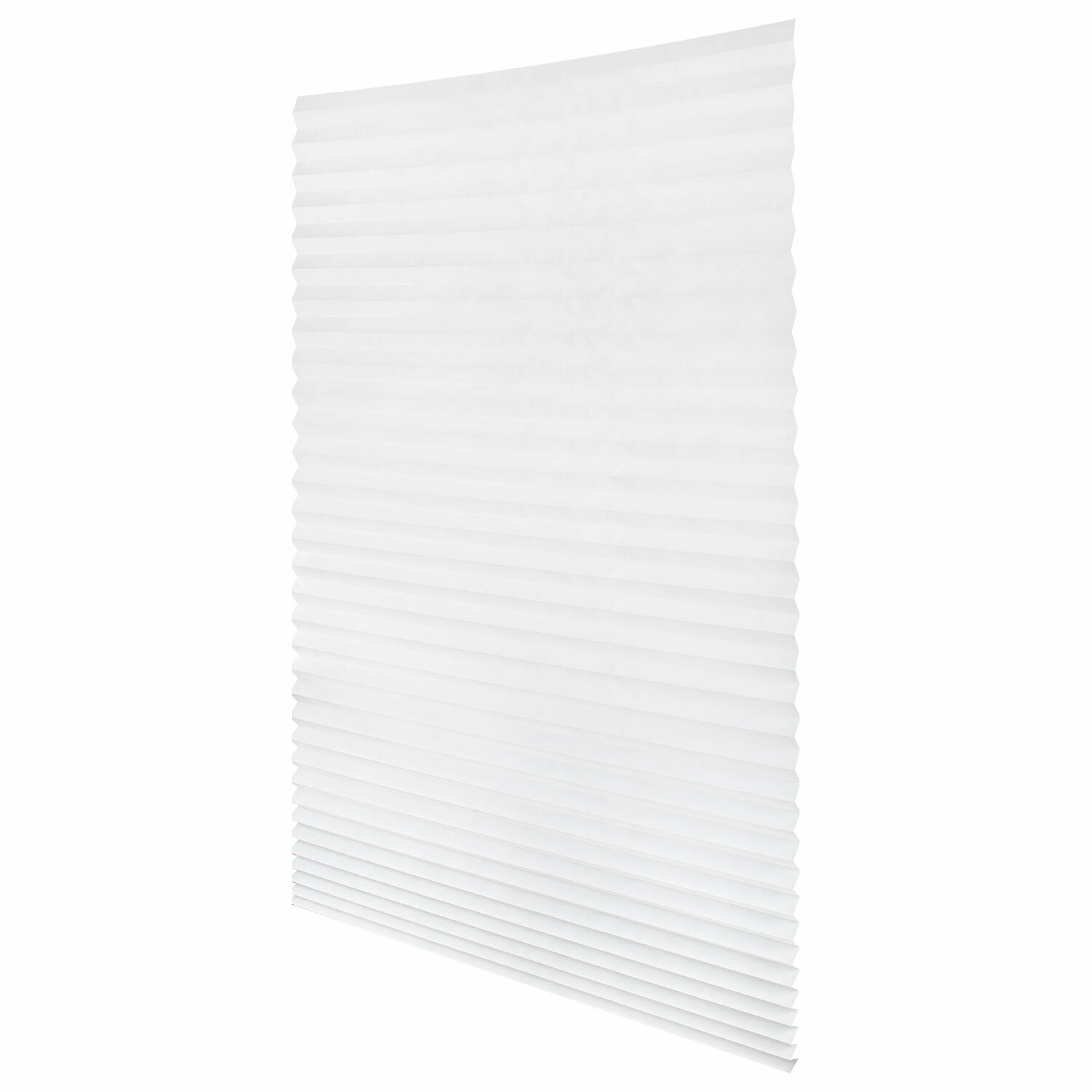 Жалюзи-плиссе Brabix "Стандарт+", штора тканевая самоклеящаяся, 90х180 см, 80 г/м2, белые