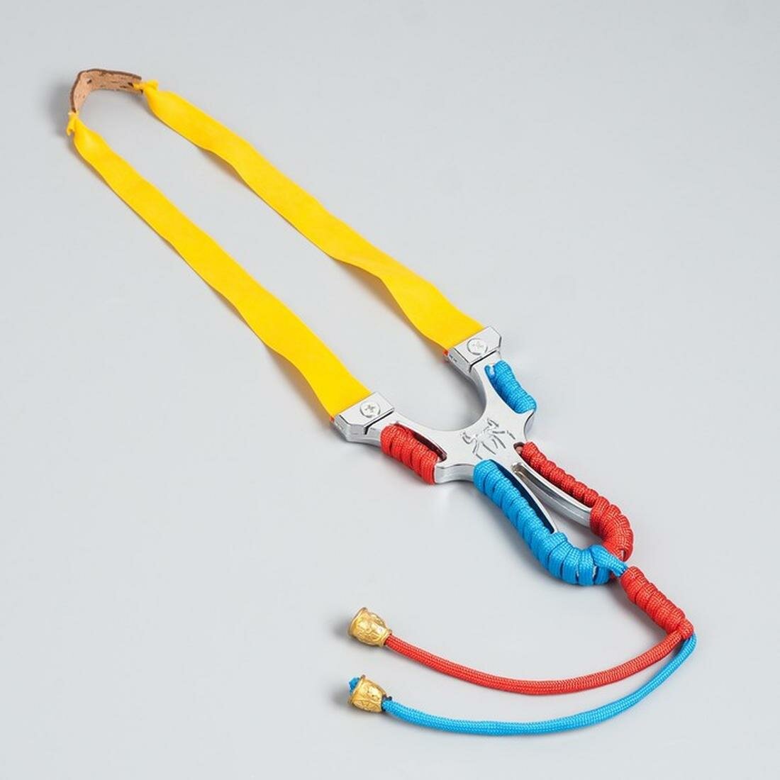 Рогатка металлическая «Паук» в текстильной оплётке, разноцветная