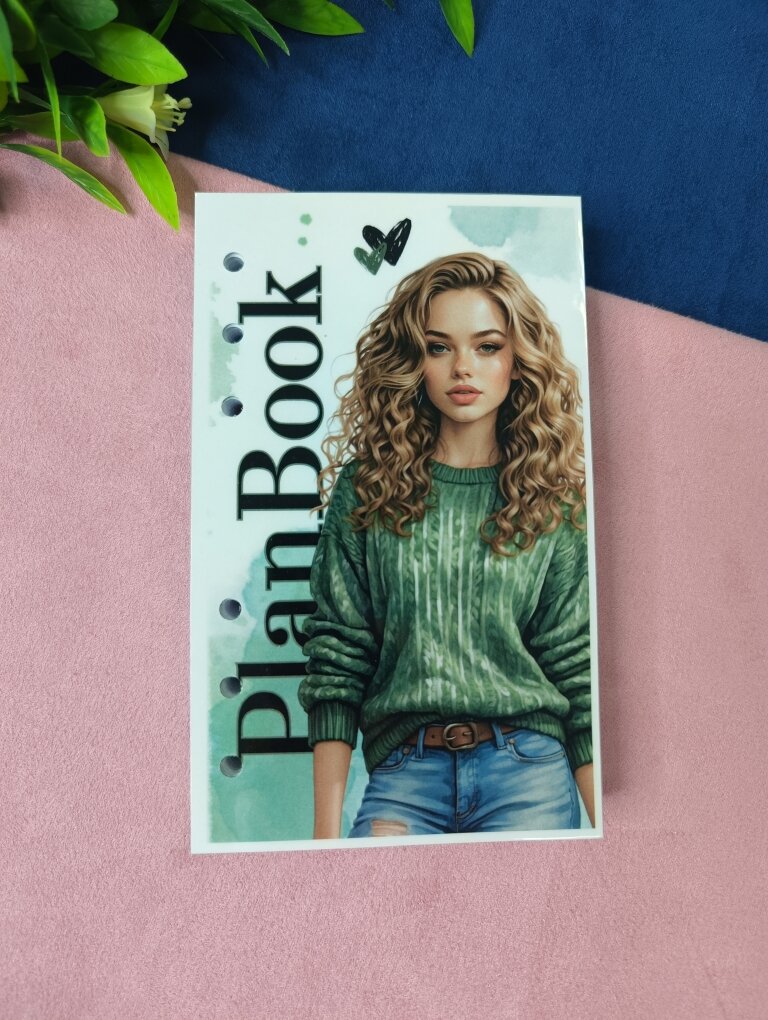 Сменный блок листов ежедневника А6+ Шарлотта, на 6 колец, недатированный, ламинированная обложка