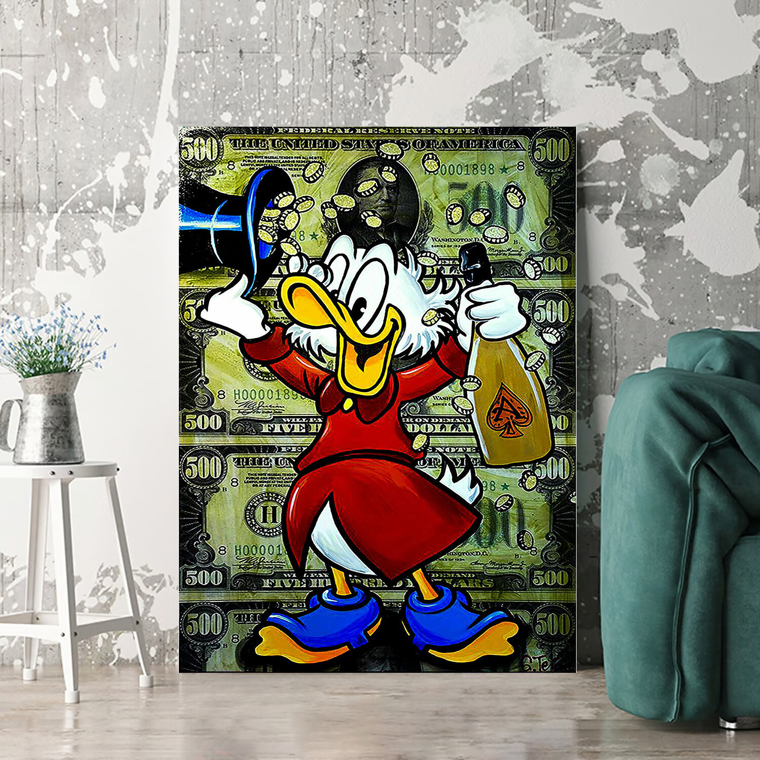 Картина на холсте - "Граффити, поп арт, Бэнкси", 40х60 см.