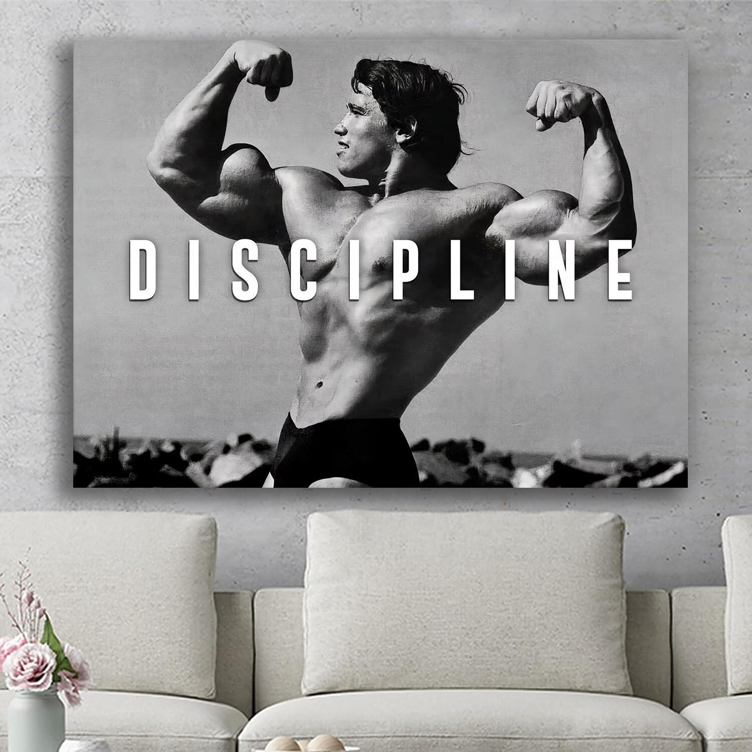 Картина интерьерная на стену - "Арнольд Шварценеггер, бодибилдинг", 50х70 см.