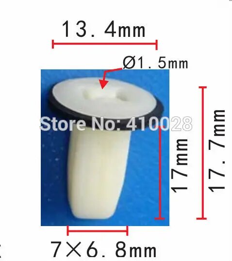 Shhworldsea 100 шт. автомобильные крепления, вкладыш крыла, винтовая втулка, проставка для фары к решетку, втулка, центральная стойка 6740 100pcs