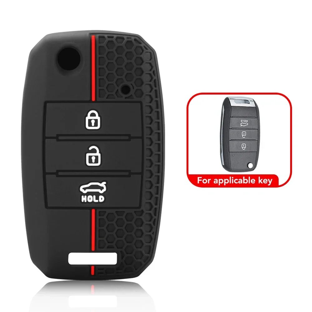 Силиконовый чехол для автомобильного ключа, брелок для KIA RIO 3 K2 K3 K4 K5 Sportege 3 Button