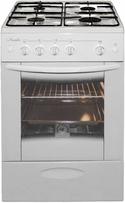 Плита Газовая Лысьва ГП 400 МС-2у белый/черный (без крышки) реш. эмалированная сталь