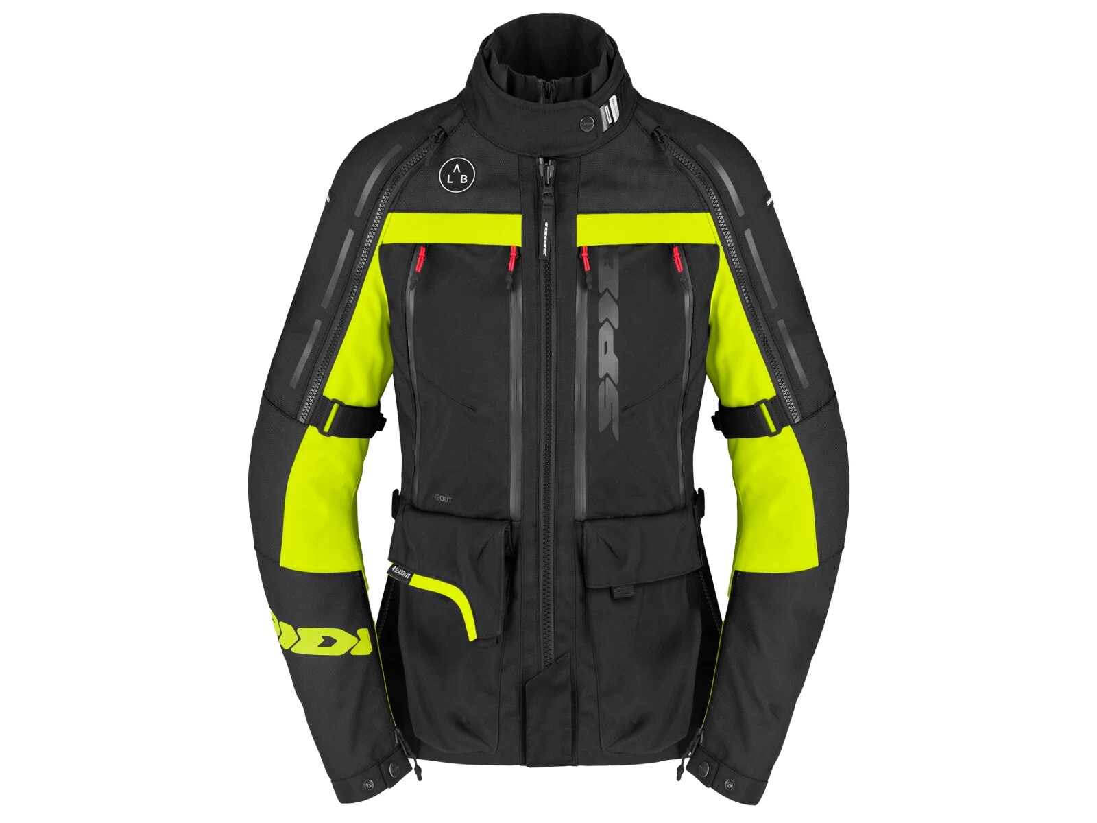 Мотокуртка женская текстильная SPIDI 4 SEASON V3 LADY Yellow Fluo, черно-желтая, S