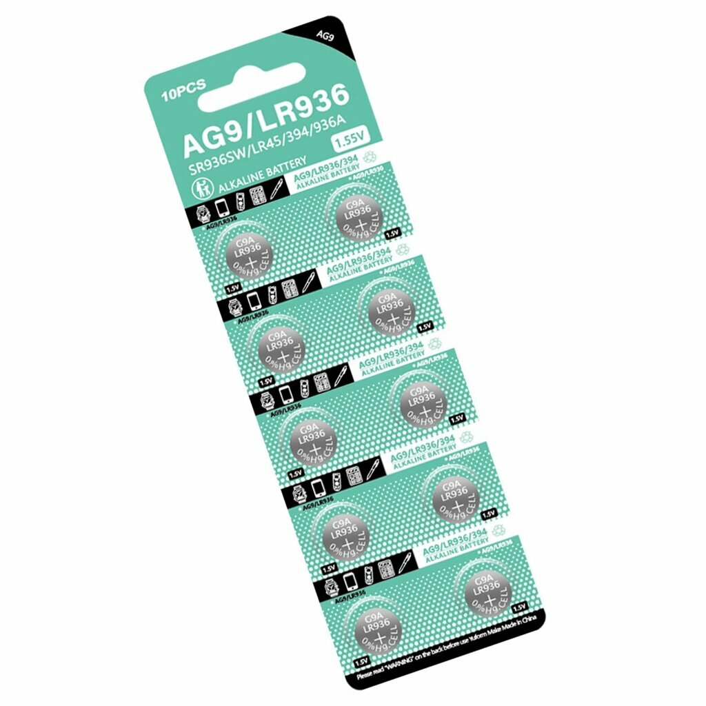 10шт Кнопочных Батареек LR936 1,5 В Щелочного Стабильного источника питания для Гаджетов И аксессуаров Заменяют LR45/LR936/394/AG9