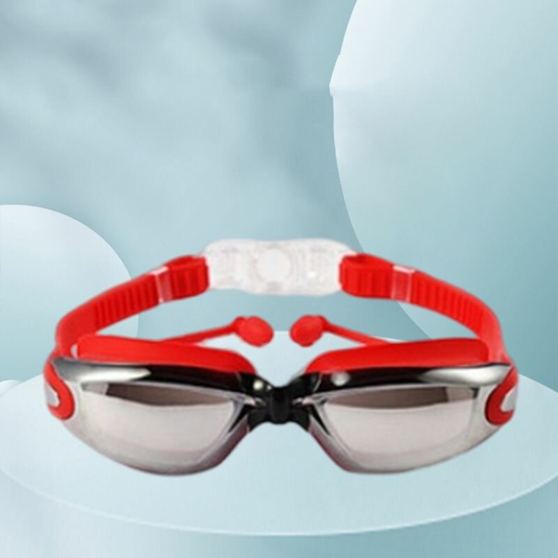 Очки для плавания с диоптриями 0 -1,5 -8,0, УФ-защита, Гальванические цвета