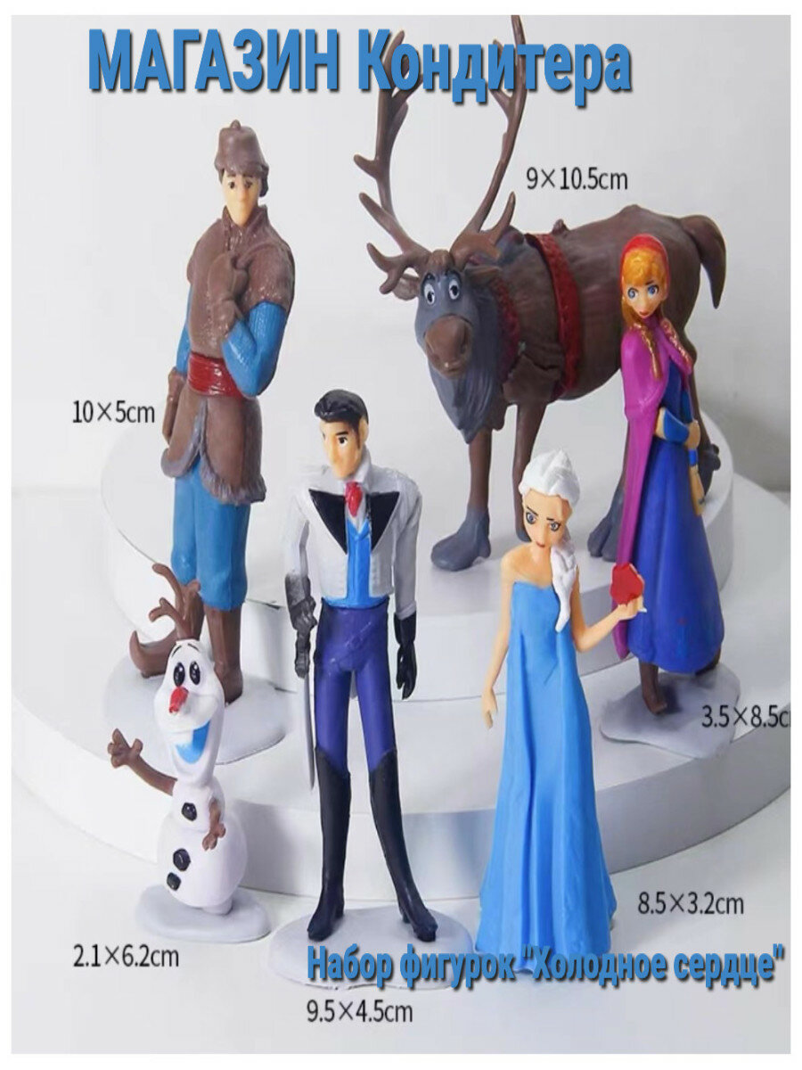 Набор фигурок на торт "Холодное сердце"