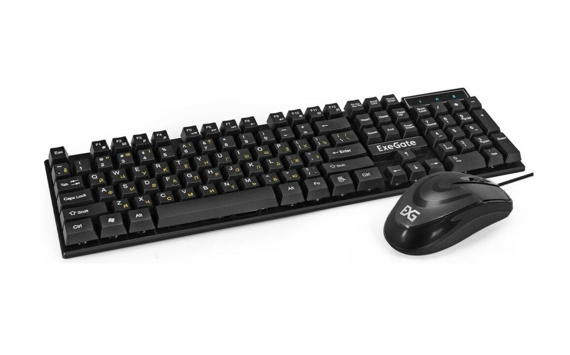 Комплект клавиатура + мышь ExeGate MK110, черный EX295302RUS
