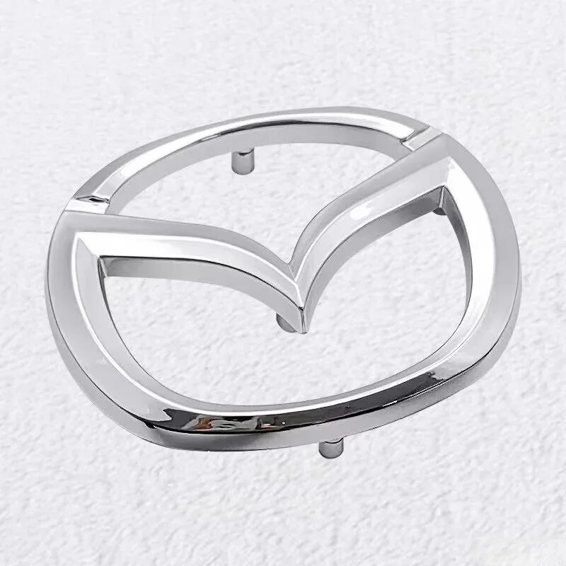 3D ABS для Mazda 57x45 мм, чехлы на руль автомобиля, эмблема, наклейка на руль, 57X45mm silver