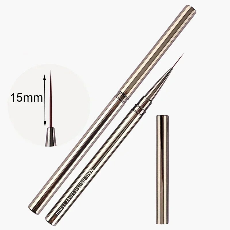 6/9/12/15/18 мм тонкая кисть для дизайна ногтей для маникюра, кисть для подводки ногтей, линия для рисования, полоска, цветочная ручка, маникюрные кисти, инструменты