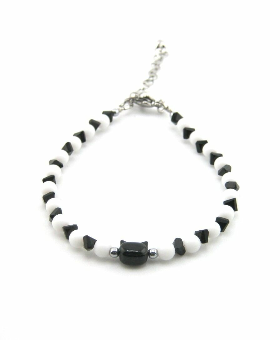 Браслет, стекло, искусственный камень