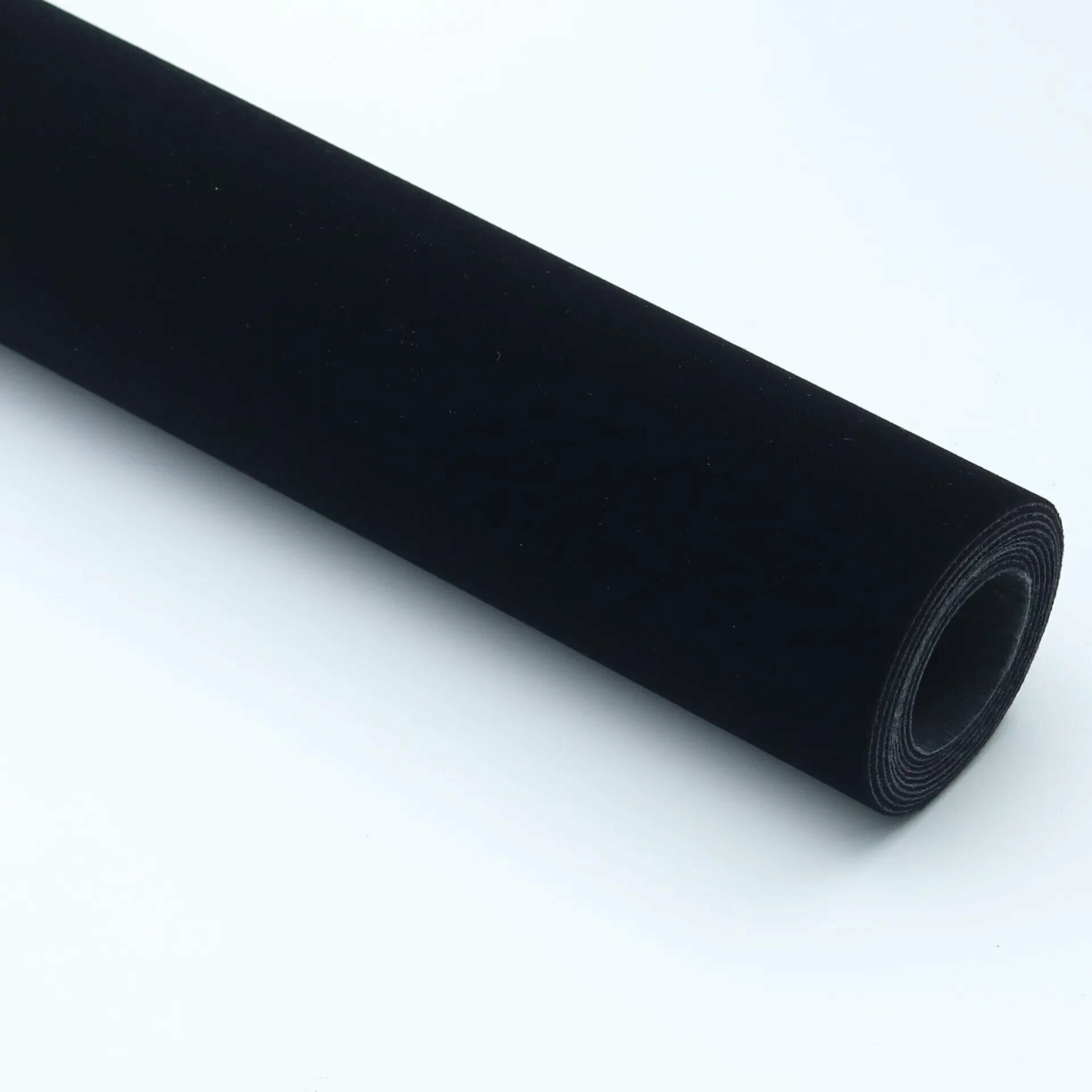 Флокированная самоклеящаяся ткань 45см Polyester 5м black