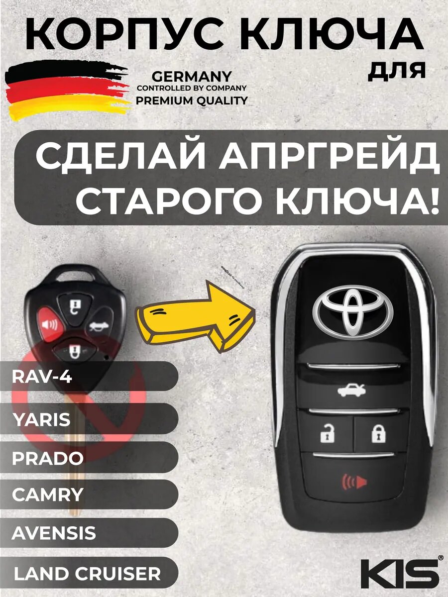 Корпус для выкидного ключа зажигания Тойота, Toyota, TY-M25