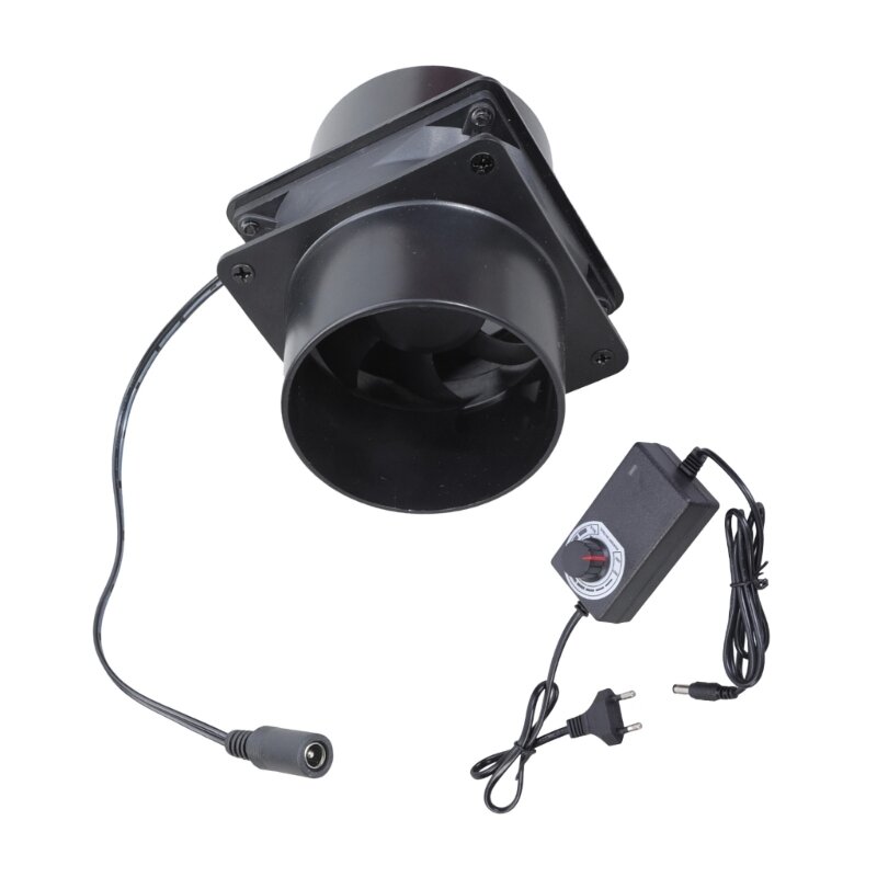 Высокоскоростной Вытяжной Вентилятор 80 мм 12 В С Квадратной Круглой Пластиной Воздуховода Для Вентиляции Своими Руками В Небольшом Пространстве С Регулируемой Скоростью Вращения Вентилятора