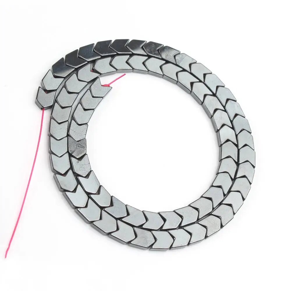 Бусины гематит розовый 6x8mm Arrow V Shape