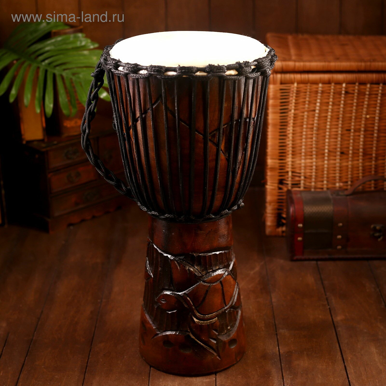 Сувенирный музыкальный инструмент "Барабан Джембе", 50x26x26 см