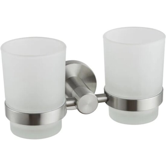 Стакан D-lin для ванной комнаты двойной D212280, сталь