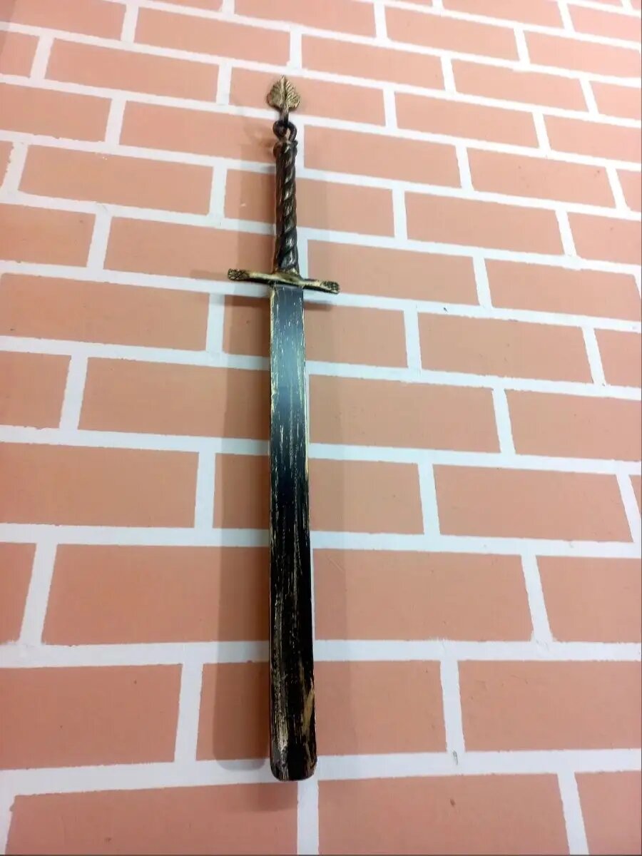 Кованая ложка для обуви, рожок, Студия кованой мебели Нива, цвет матовое золото