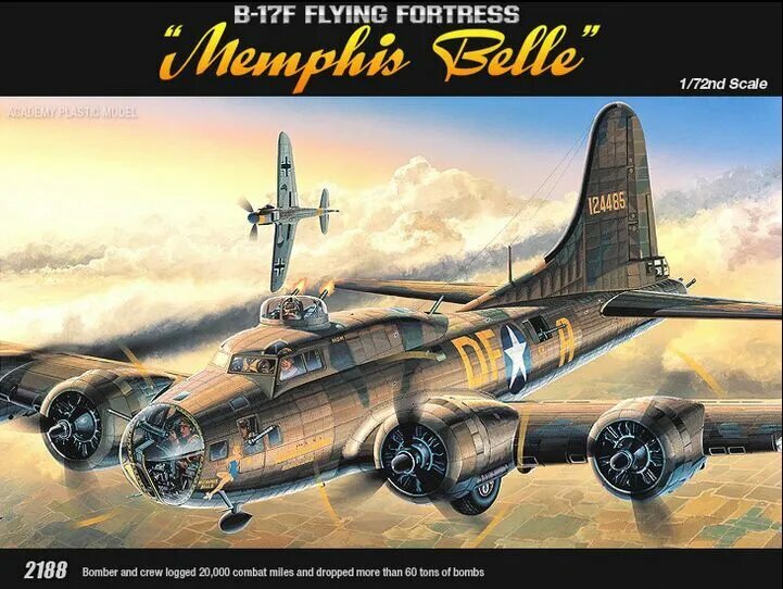 ACADEMY AC12495 1/72 US B-17F Memphis Belle бумер сборная модель самолета
