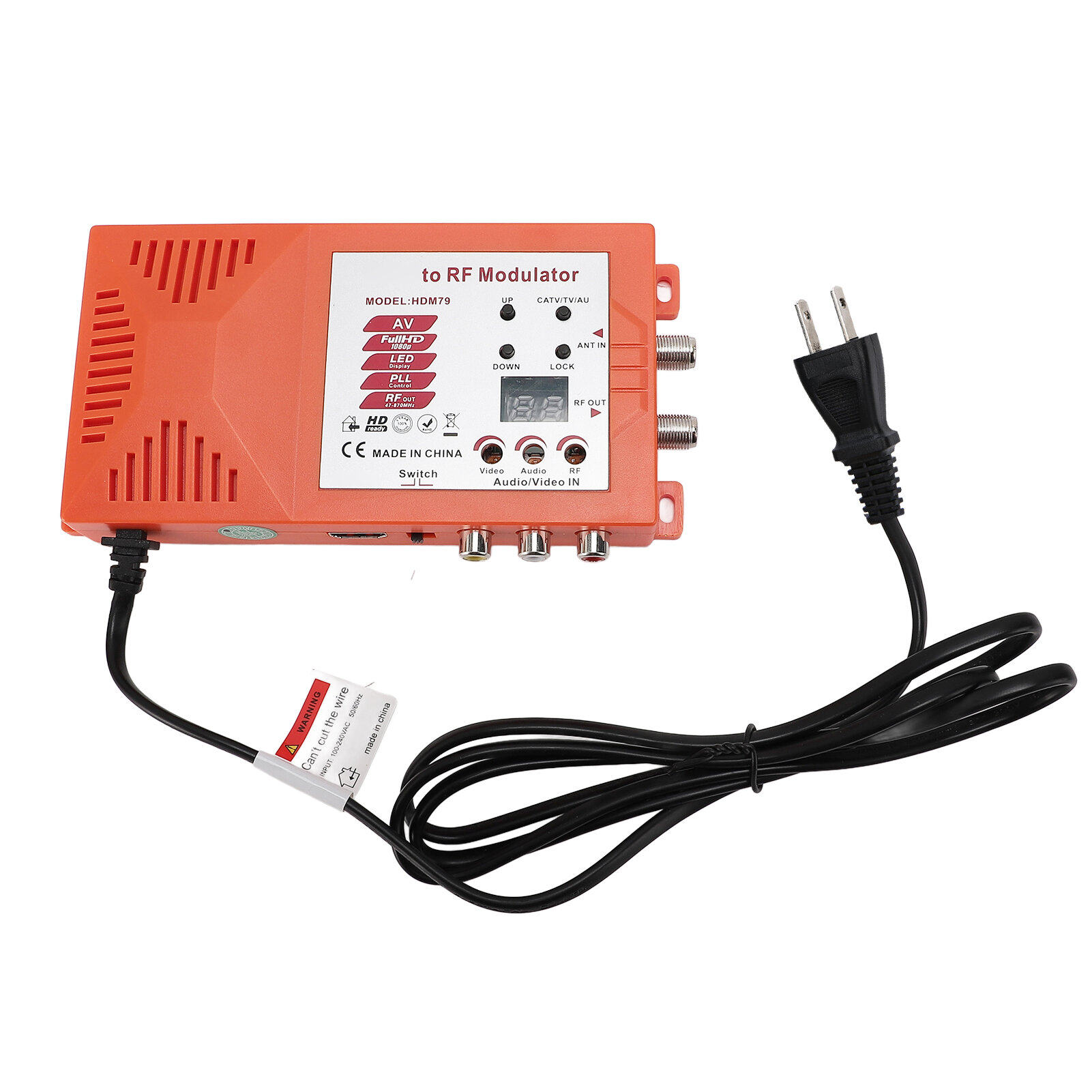 Мультимедийный Интерфейс HD к Радиочастотному Модулятору 1080P AV Коаксиальный Конвертер Поддержка Вывода Формата PAL NTSC для домашнего телевизора US Plug AC 100-240 В
