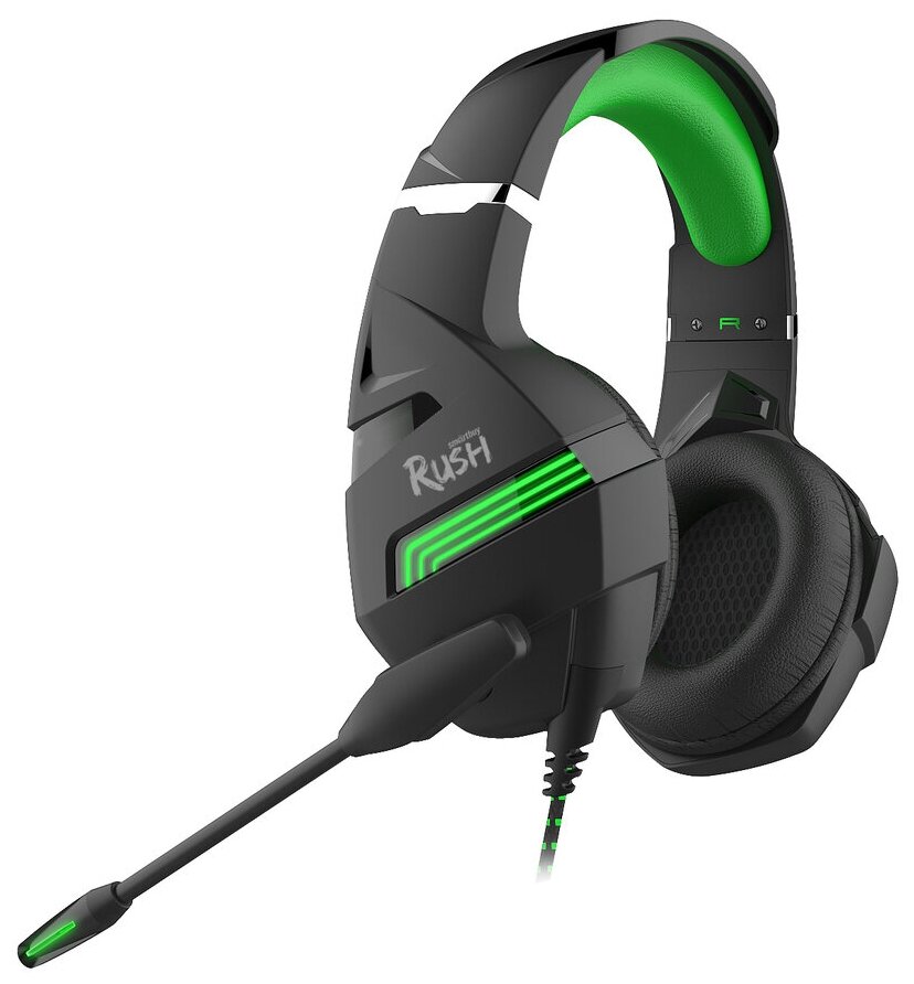 Компьютерная гарнитура SmartBuy Rush Destroyer, черный/зеленый