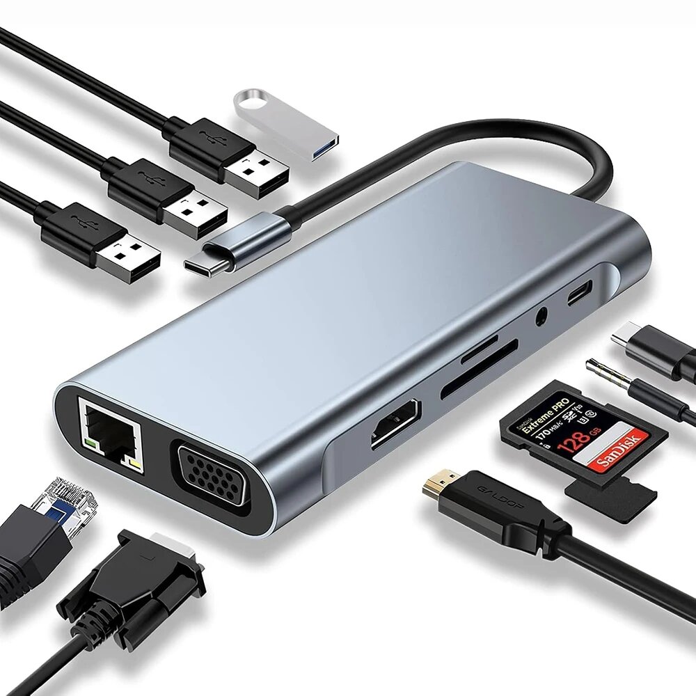 Док-станция nku USB C 11 в 1