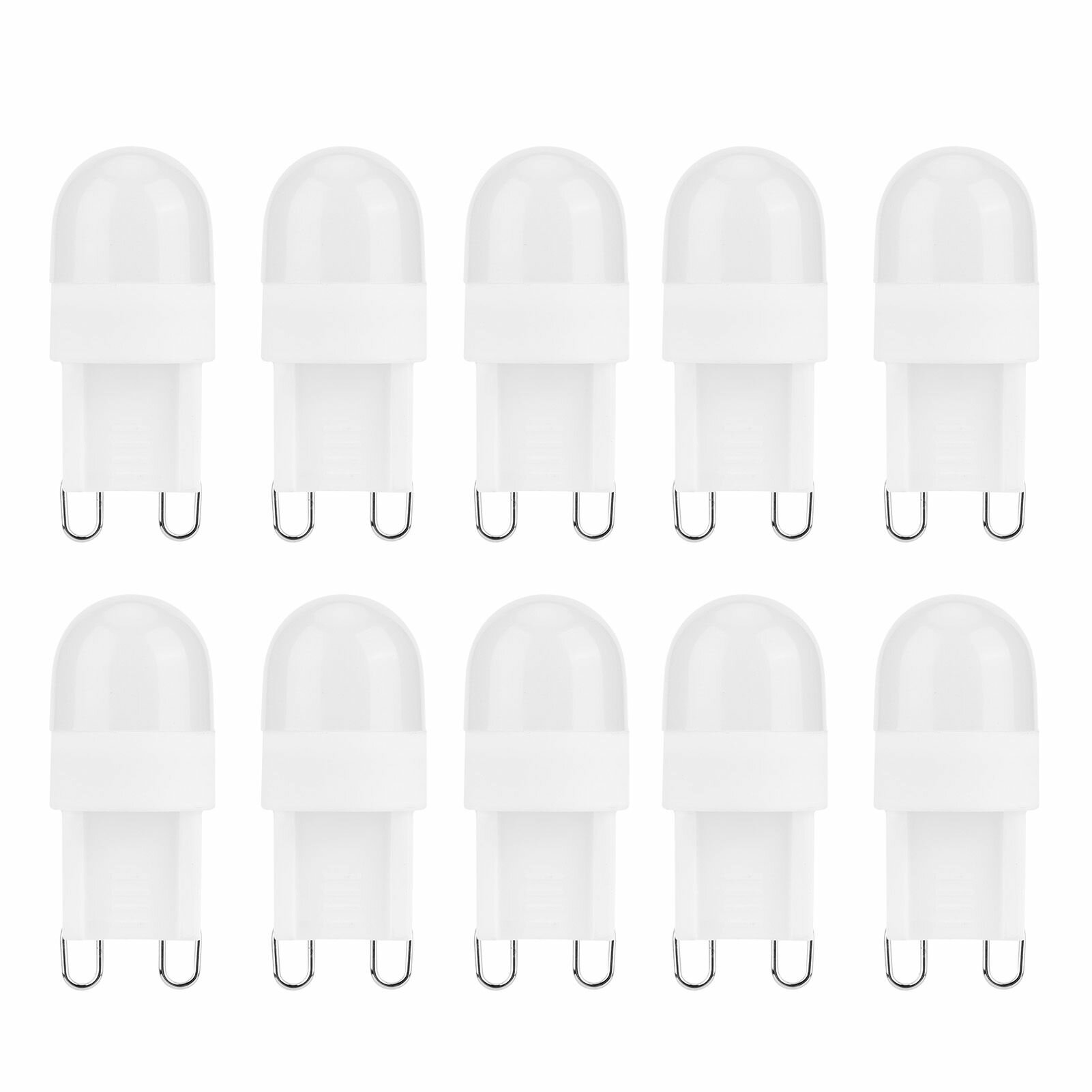 10 шт, 1,5 Вт G9, светодиодные лампы с маленьким цоколем BiPin для люстры внутреннего освещения 230 В